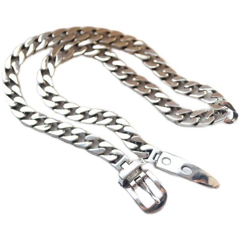 925 Sterling Silver Thick Chain Necklace 2023 Trendy Hip Hop Punk ...