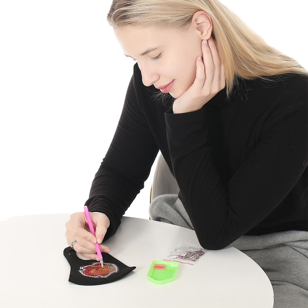 Buy DIY Partial Drill Diamond Painting Face Mask with Chain Mosaic Kit ...