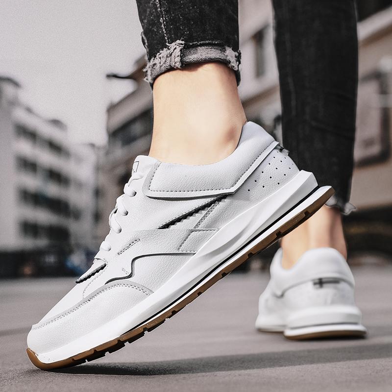 Satın alın Men's Sneakers High Quality Genuine Leather Fashion Lace-up ...