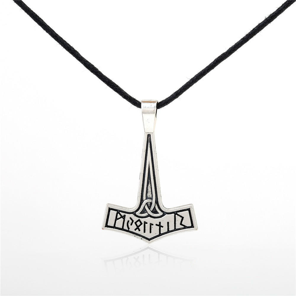 İskandinav Vikingleri Futhark Rune Sigil THOR'UN HAMMER Charms Pewter ...