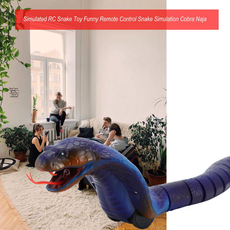 Simulated RC Snake Toy Funny Remote Control Simulation Cobra Naja uygun ...