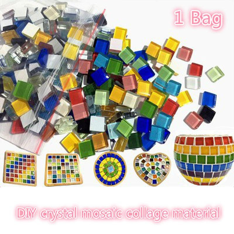 DIY Crafts Mozaik Yapımı Çocuk Bulmaca Sanatı Zanaat Şeffaf Taş için 1 ...