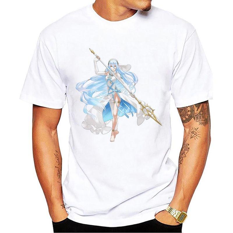 Buy White Men's T Shirt Summer Fashion Short Sleeve O-Neck Fire Emblem ...