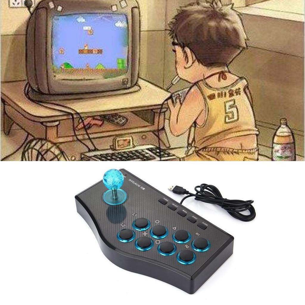 Cheap AA BB 3 In 1 USB Wired Game Controller Arcade Fighting Joystick ...