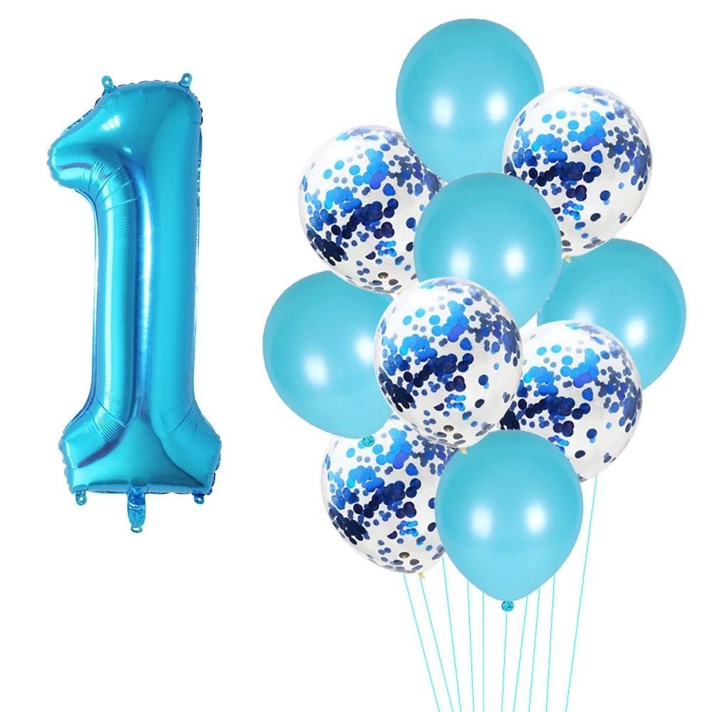 Buy 1 2 3 4 5 6 7 Latex Confetti Balloon Aluminium Foil Balloons Air ...