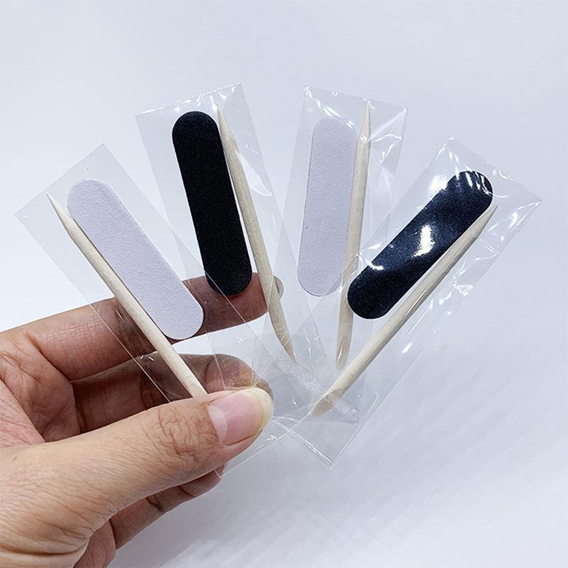 Buy 50Pcs/Set Nail Cleaning Care Kit Disposable Mini Nail File Sticks ...