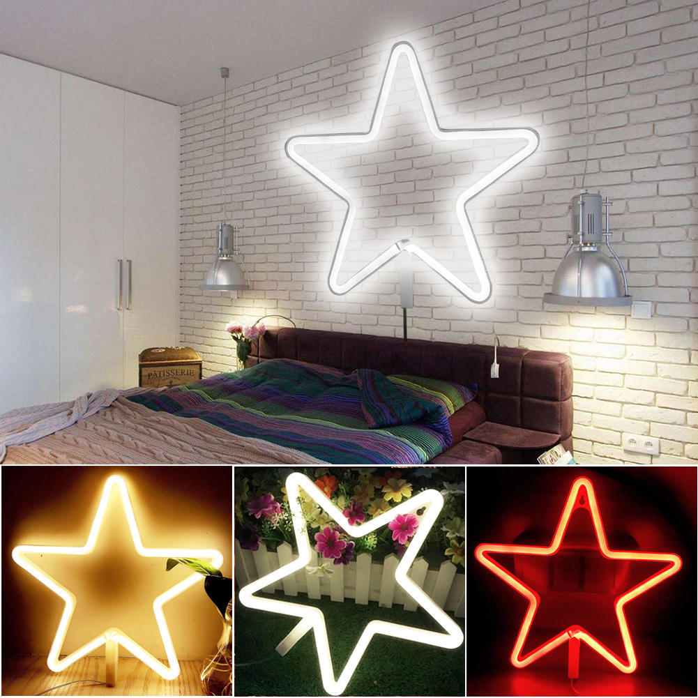 Five-pointed Star Shape LED Wall Lights Decorative Wall Hanging Lights ...
