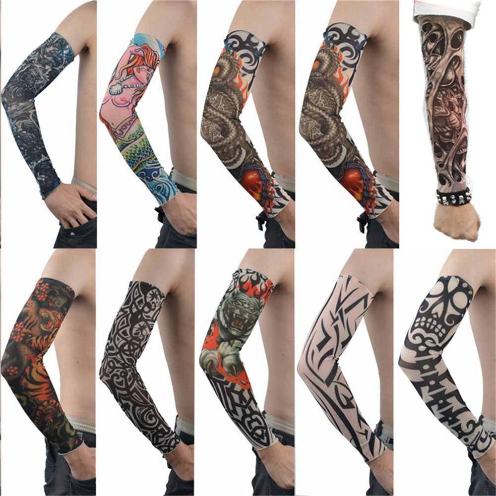 Fashion Cool Nylon Stretchy Temporary Tattoo Arm Stockings Sleeves ...