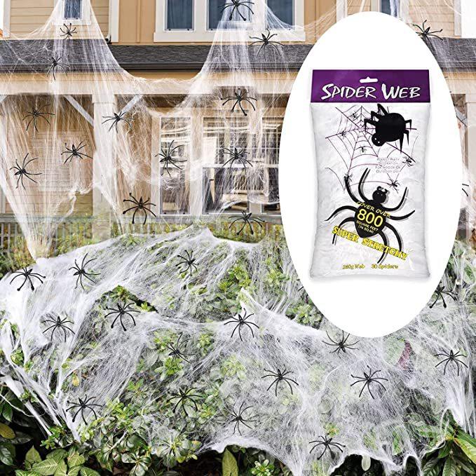 Buy Super Stretchy Cobweb Artificial Spider Web Halloween Decoration ...