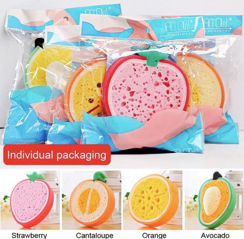 Cheap Fruit thickened sponge hundred cleaning cloth kitchen dishwashing ...