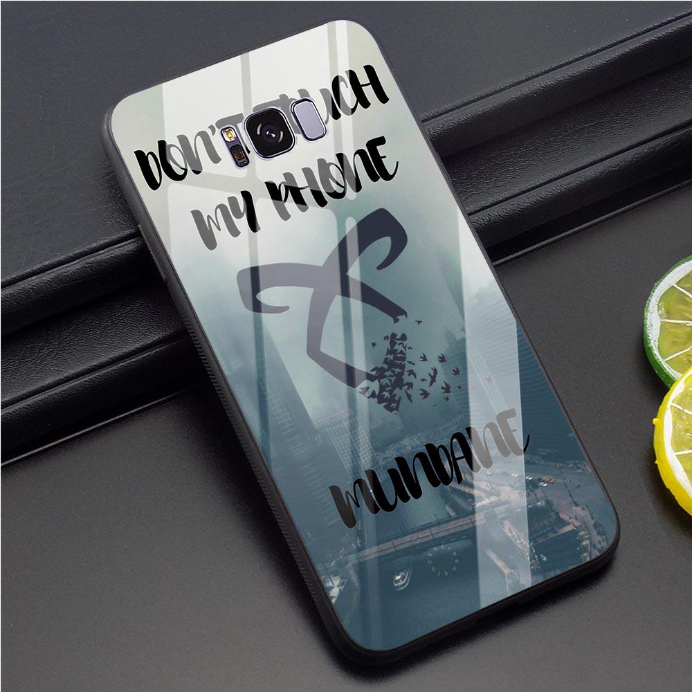 Shadowhunters Cute Glass Phone Case for Samsung A50 Note 8 S7 Edge S8 ...