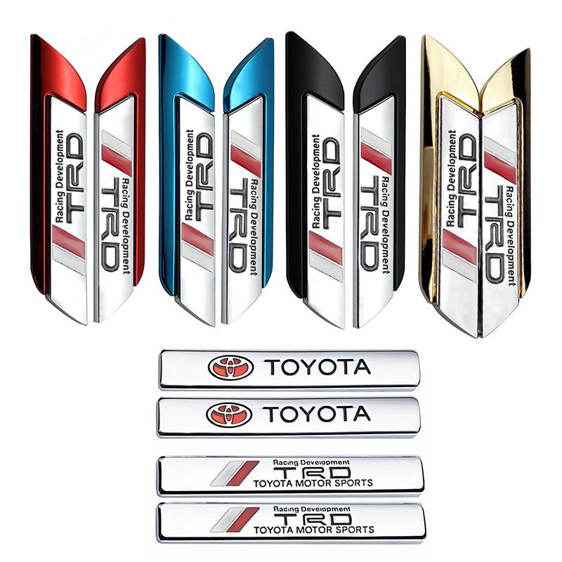Buy 2pcs TRD TRD Sport Metal Car Side Sticker Auto Rear Emblem Badge ...