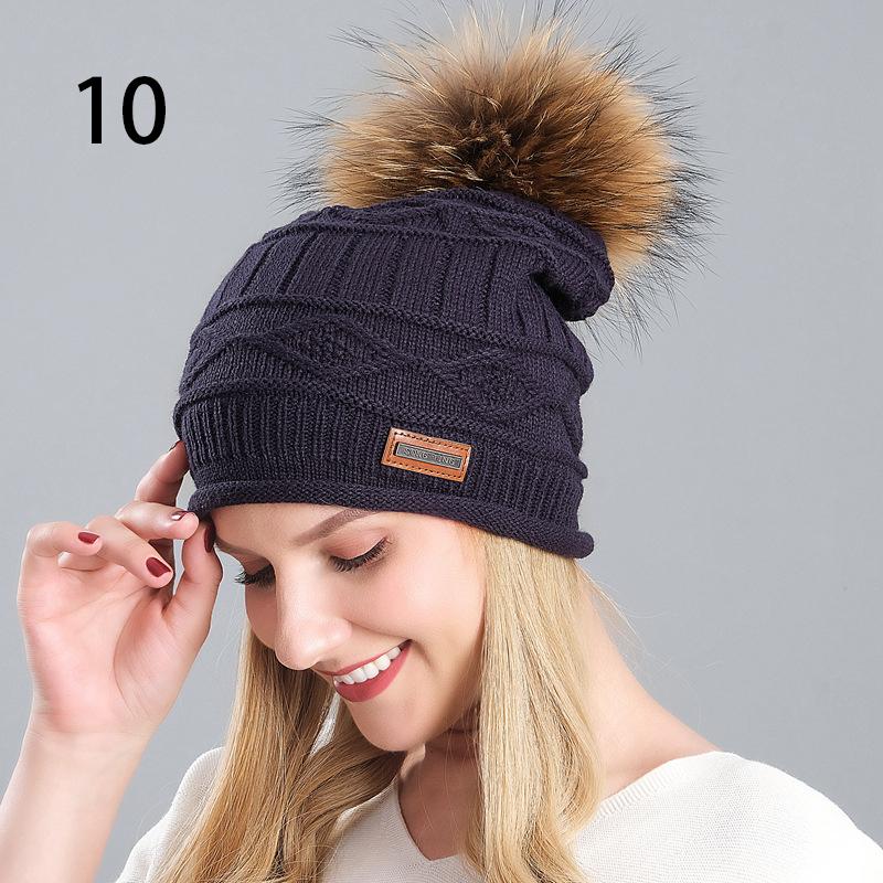 Buy 12Colors Hedging Cap Winter Beanie Women Fashion Knitted Hat ...