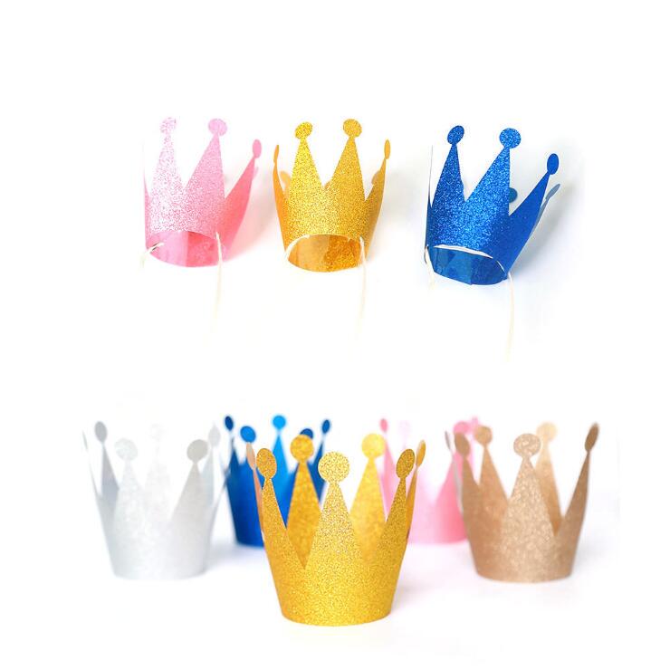 Buy 6pcs Cute Birthday Party Decor Hats Boy Girl Princess Crown ...