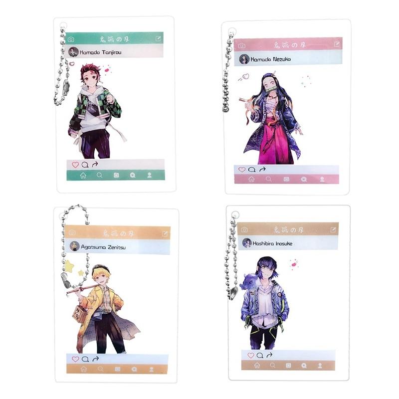 Buy Demon Slayer Kimetsu No Yaiba Keychain Key Ring Transparent Square ...