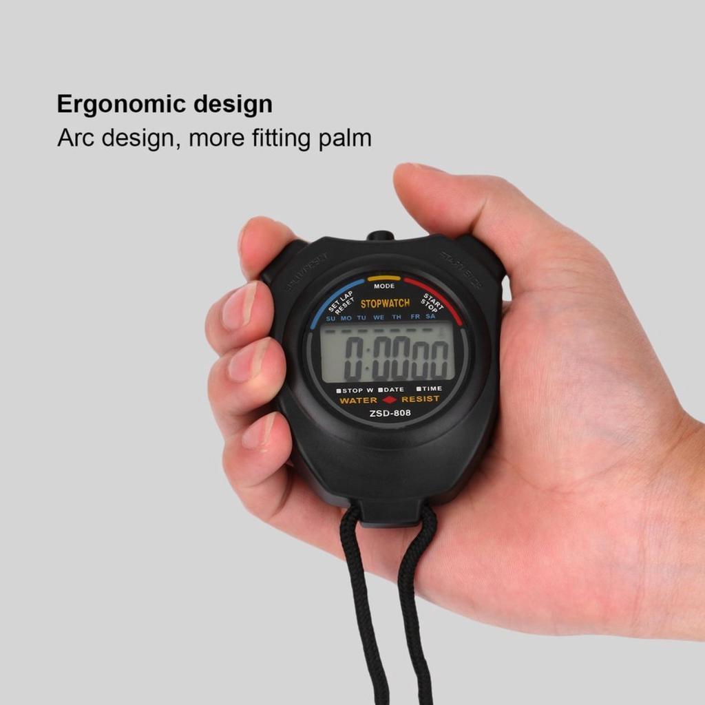 Buy Stopwatch Handheld Digital LCD Sports Stopwatch Chronograph Counter ...