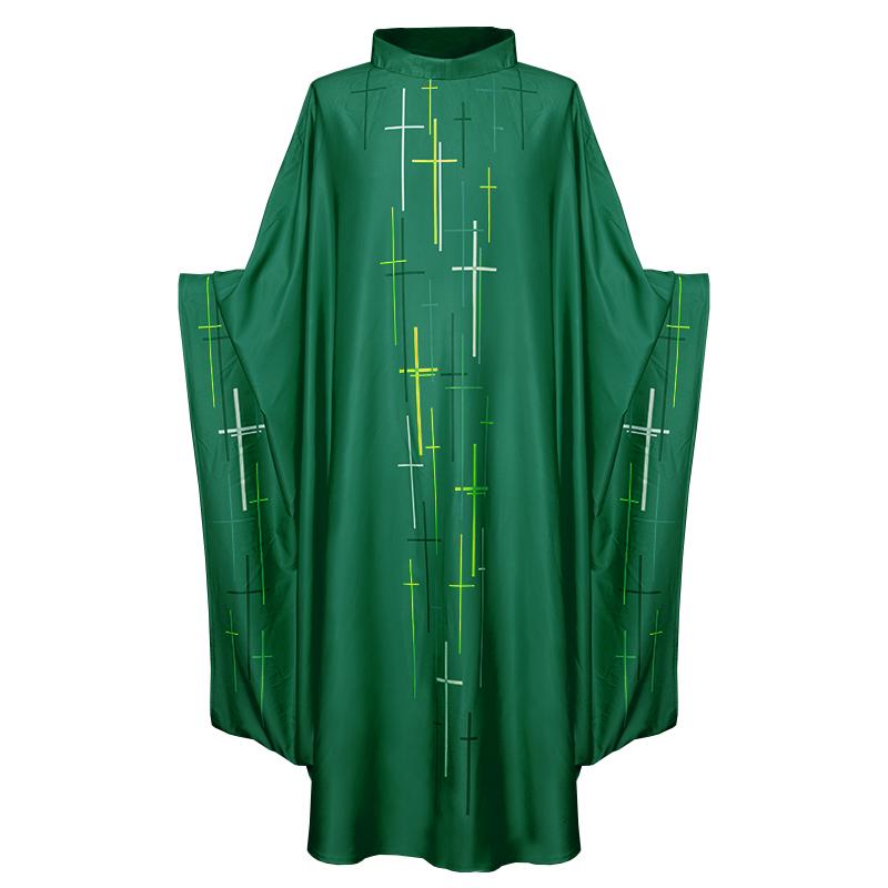 Buy New Arrival Jesus Robe Full Cover Coat Cross Printed Robes Priest ...