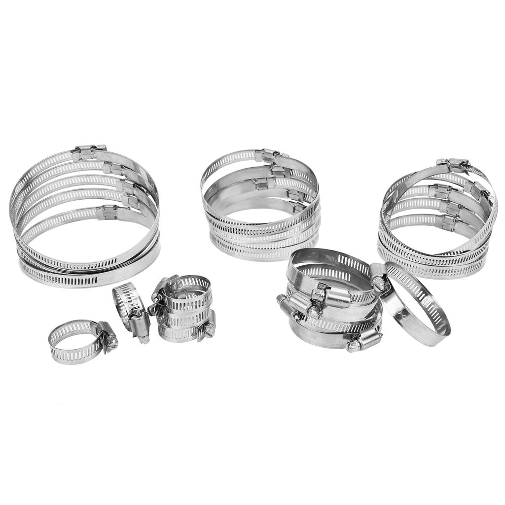 Buy 25pcs Hose Pipe Clamp Anti‑Corrosion 304 Stainless Steel Fastener ...