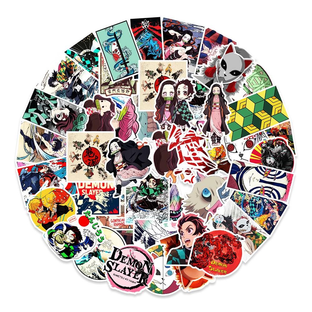 Cheap 50 Zhang Rimanxin Kimetsu No Yaiba Graffiti Stickers Car Luggage ...