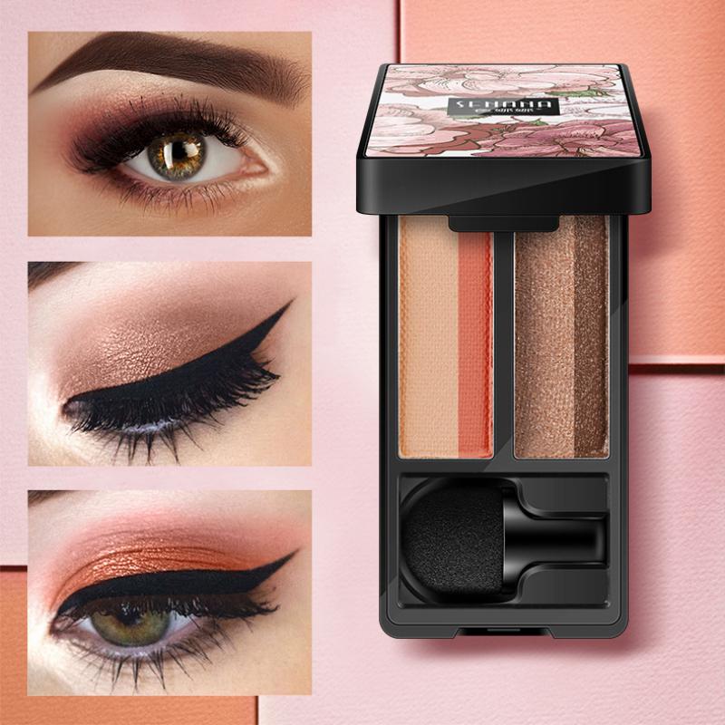 Lazy Two-color Gradient Eye Shadow Palette Waterproof Smudge-proof ...