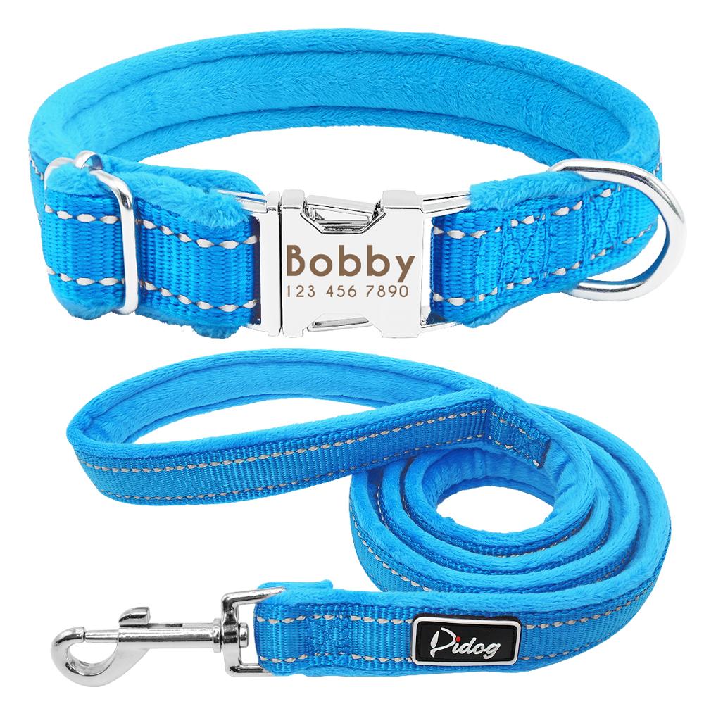 Satın alın Nylon Dog Collar Leash Set Personalized Name Id Tag ...