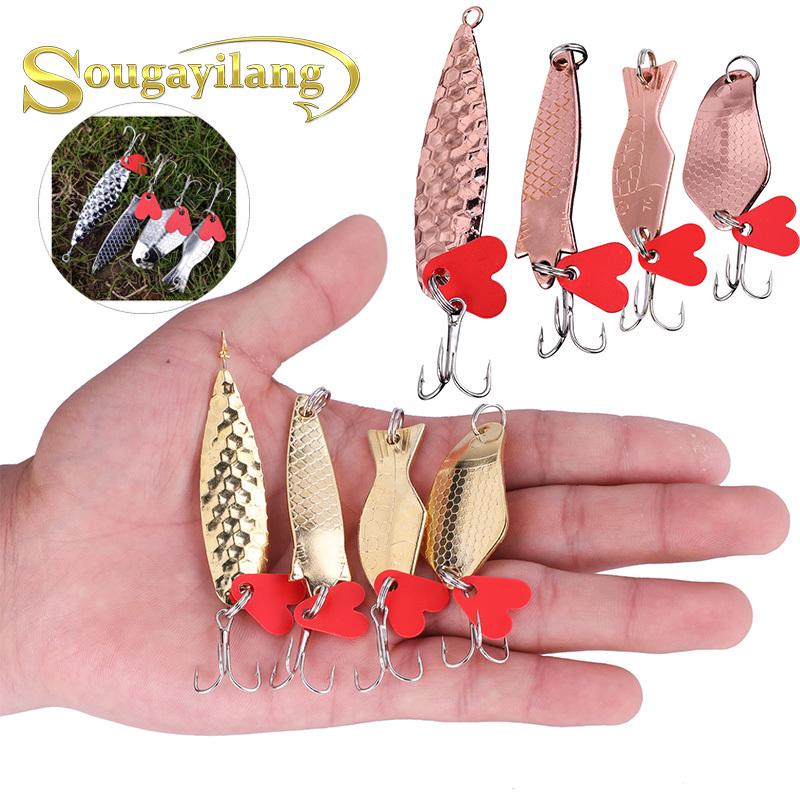 Buy Spoon Fishing Lures Combos 4Pcs/set Mix Size Hard VIB Lure Fishing ...