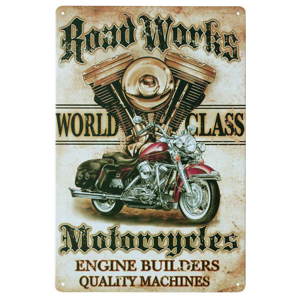 Buy Plaque Sign Motorcycle Bar Pub Cafe Tavern Art Poster Tin Signs ...