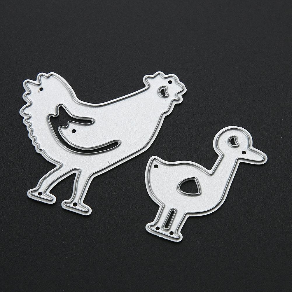 Buy 2pcs Poultry-shaped Metal Cutting Dies Stencil Embossing ...