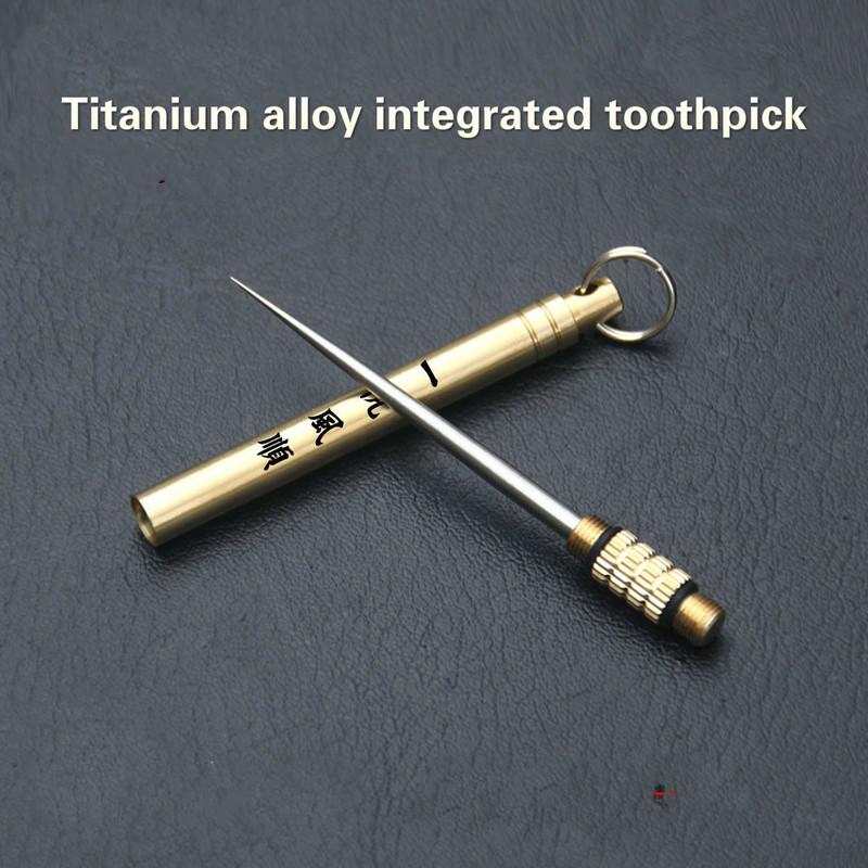 TC4 Titanium Alloy Integrated Toothpick Convenient Tooth Pick God ...