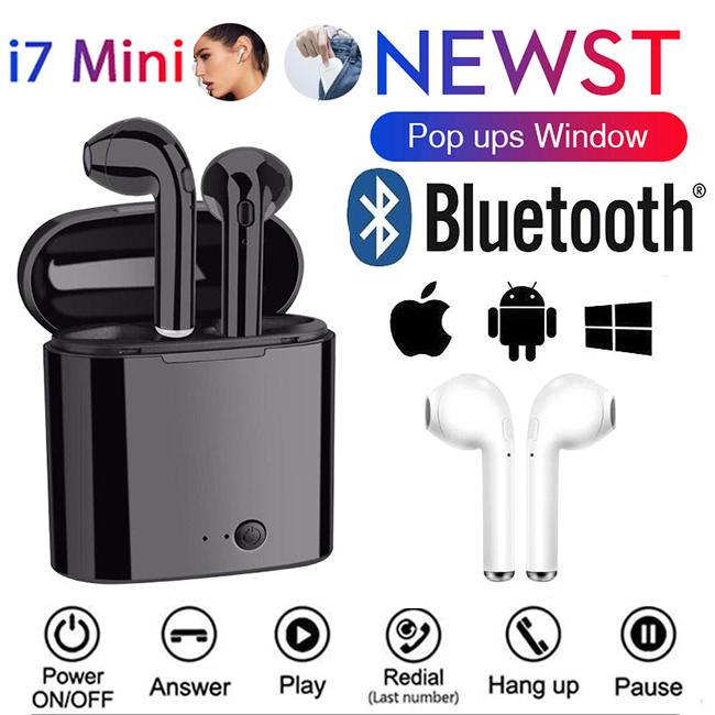Buy I7 Mini TWS Bluetooth Stereo Earphones Wireless Sport Music Headset ...