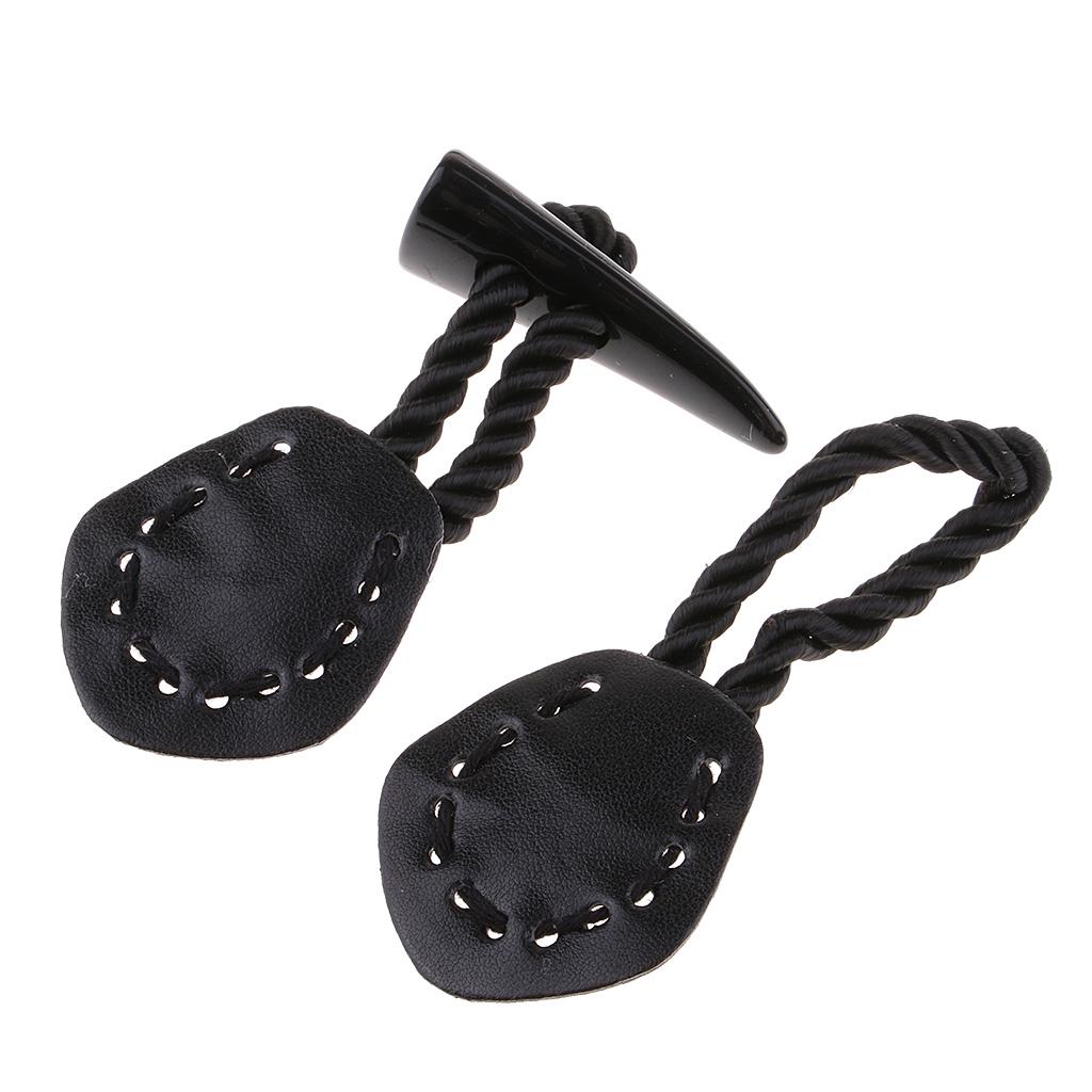 Buy 1 Set Leather Horn Toggle Closure Button Coat Jacket Duffle DIY ...