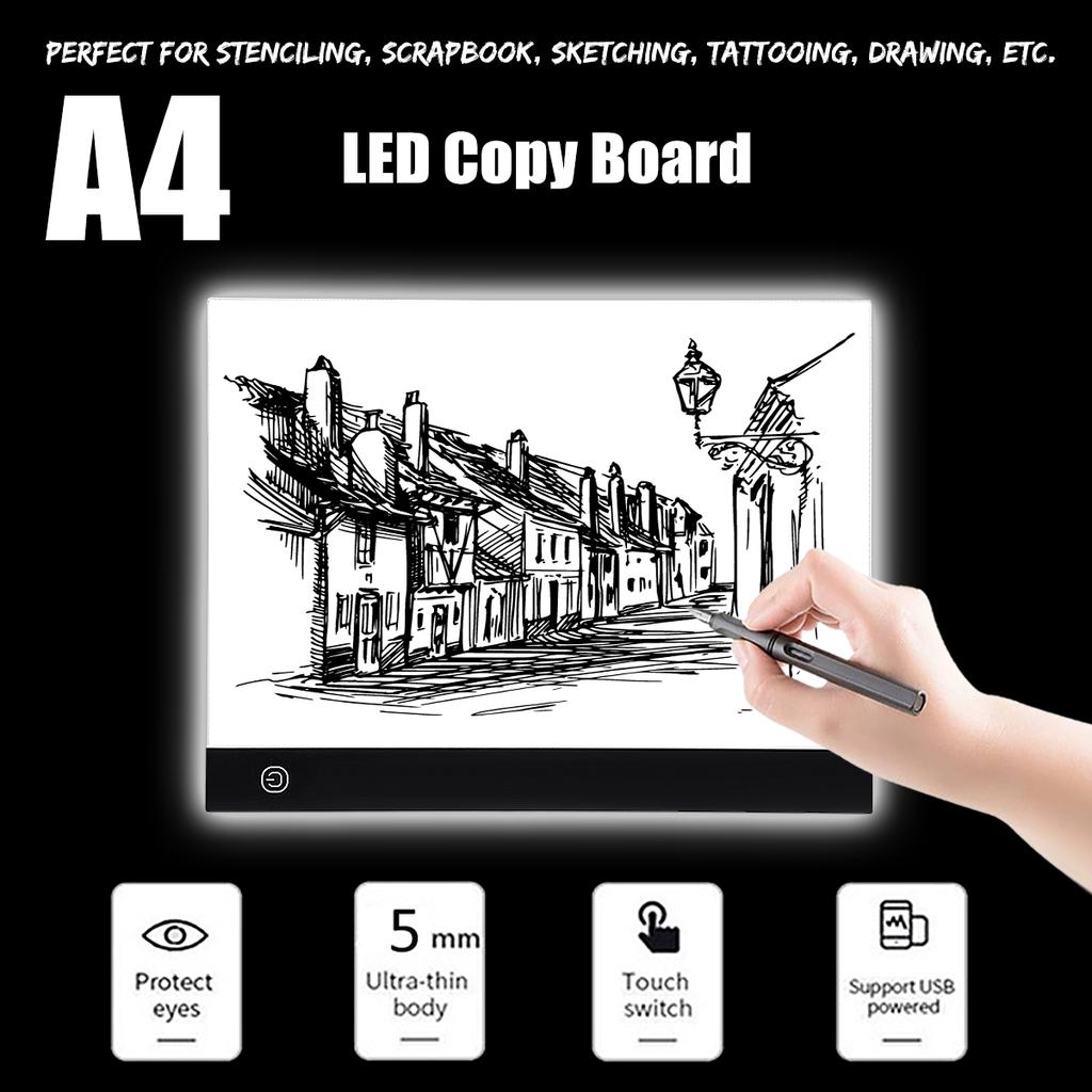 Buy A4 Art Craft Drawing Copy Tracing Tattoo LED Light Box Board Pad ...