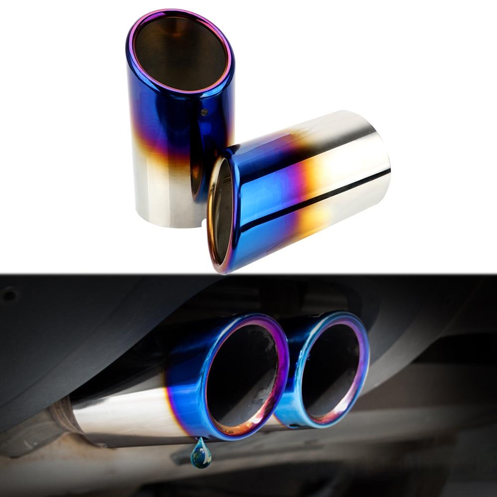 Buy 2pcs Car Exhaust Tip Muffler Pipe Cover Auto Accessories For Tiguan ...
