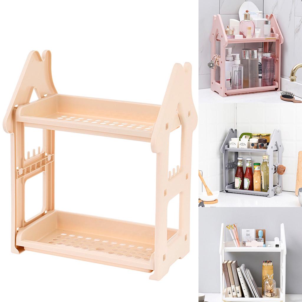 Buy Small House Rack Kitchen Countertop Two-layer Spice Rack Desktop ...