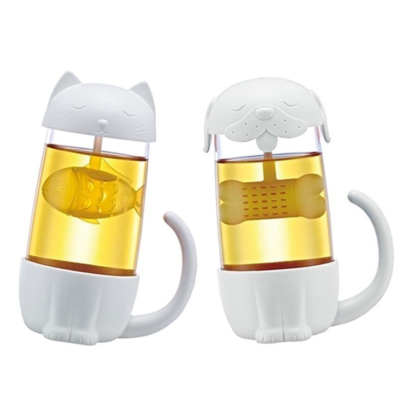 Creative Tea Strainer Cat Dog Tea Infuser Cup Mug Glass Teapot Teabags ...