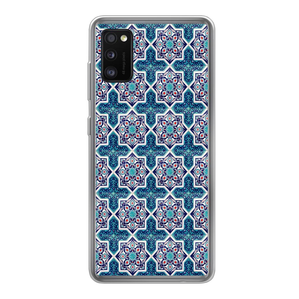 Samsung Galaxy A41 Soft Case - A Moroccan mosaic tile pattern where the ...