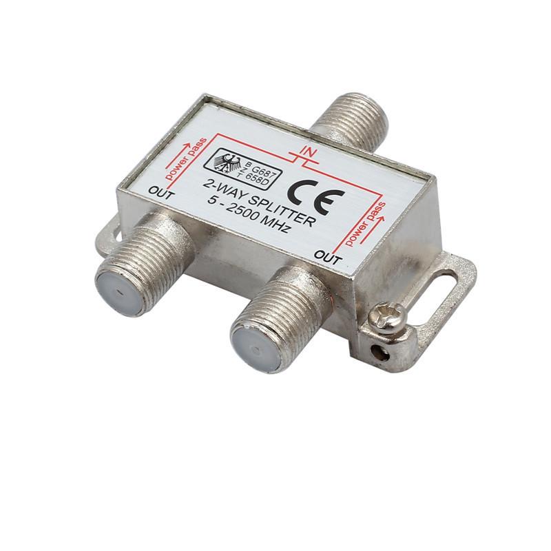 Buy 2 Way F Type Cable TV/CATV Broadband Splitter 2500MHz KIT for ...