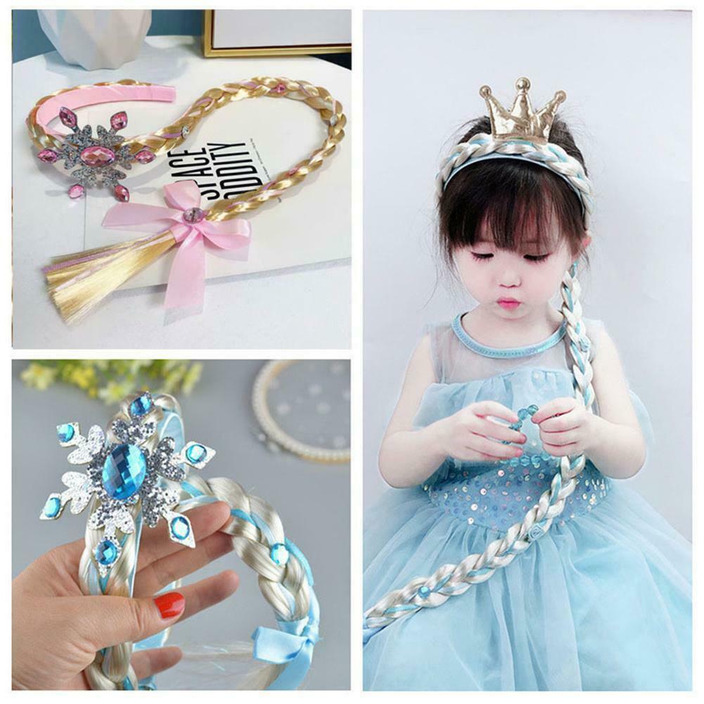 Buy Princess Crystal Crown Tiara Braid Headband For Girls Sweet Hair ...