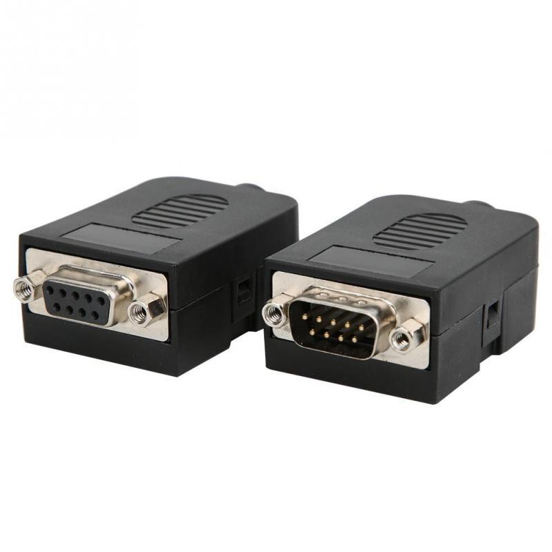 Buy 2Pcs DB9 9Pin Screw Serial Connector To Wiring Terminal Male Female ...