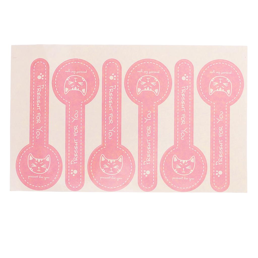 Buy 15 Sheets Pink Paper Lollipops Decorative Sticker Adhesive Sealing ...