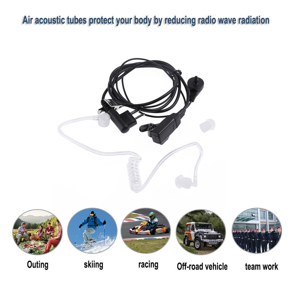 Buy 2 Pin Earphone Air Tube Mic Earpiece Headset for Motorola Two Way ...