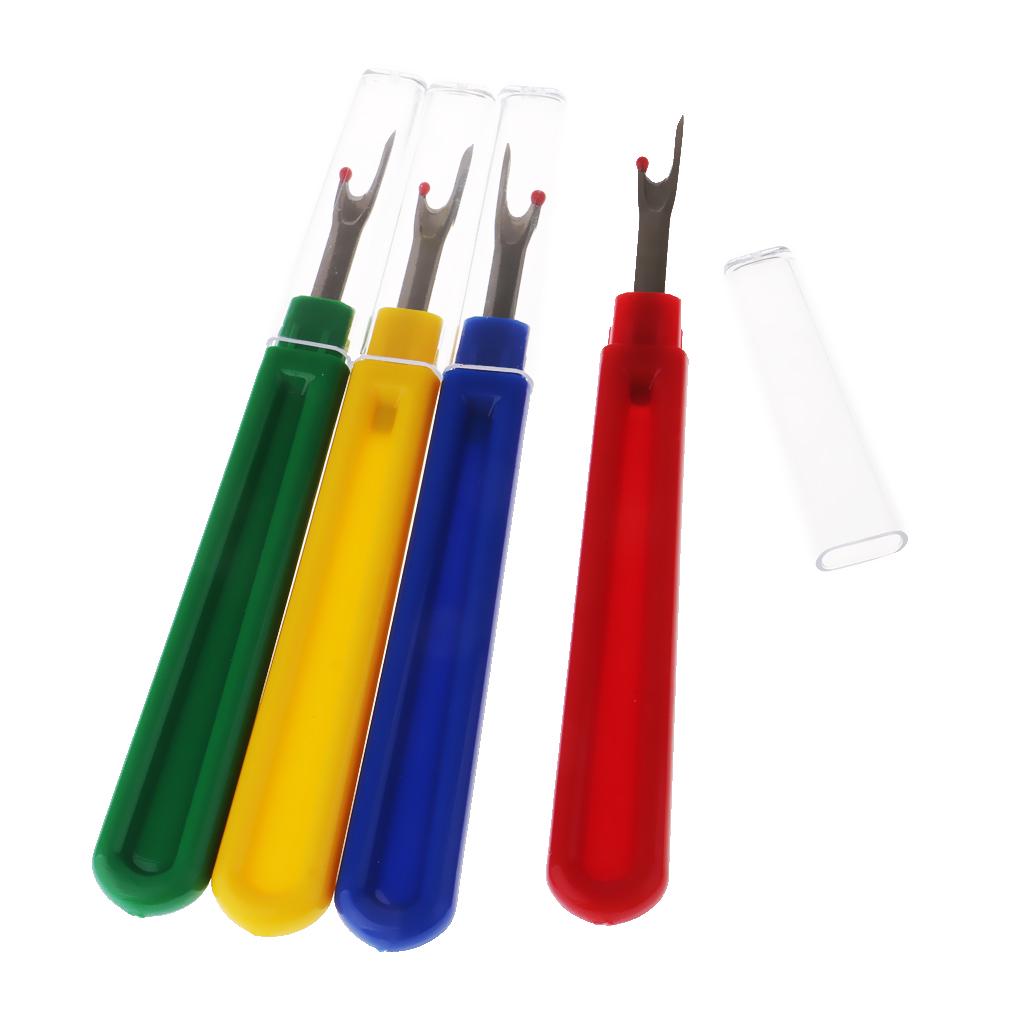 4pcs Plastic Handle Sewing Stitch Thread Unpicker Seam Rippers Set 1 ...