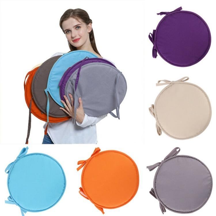 Diameter 30/38cm Round Shaped Seat Cushion Solid Color Chair Pads with ...