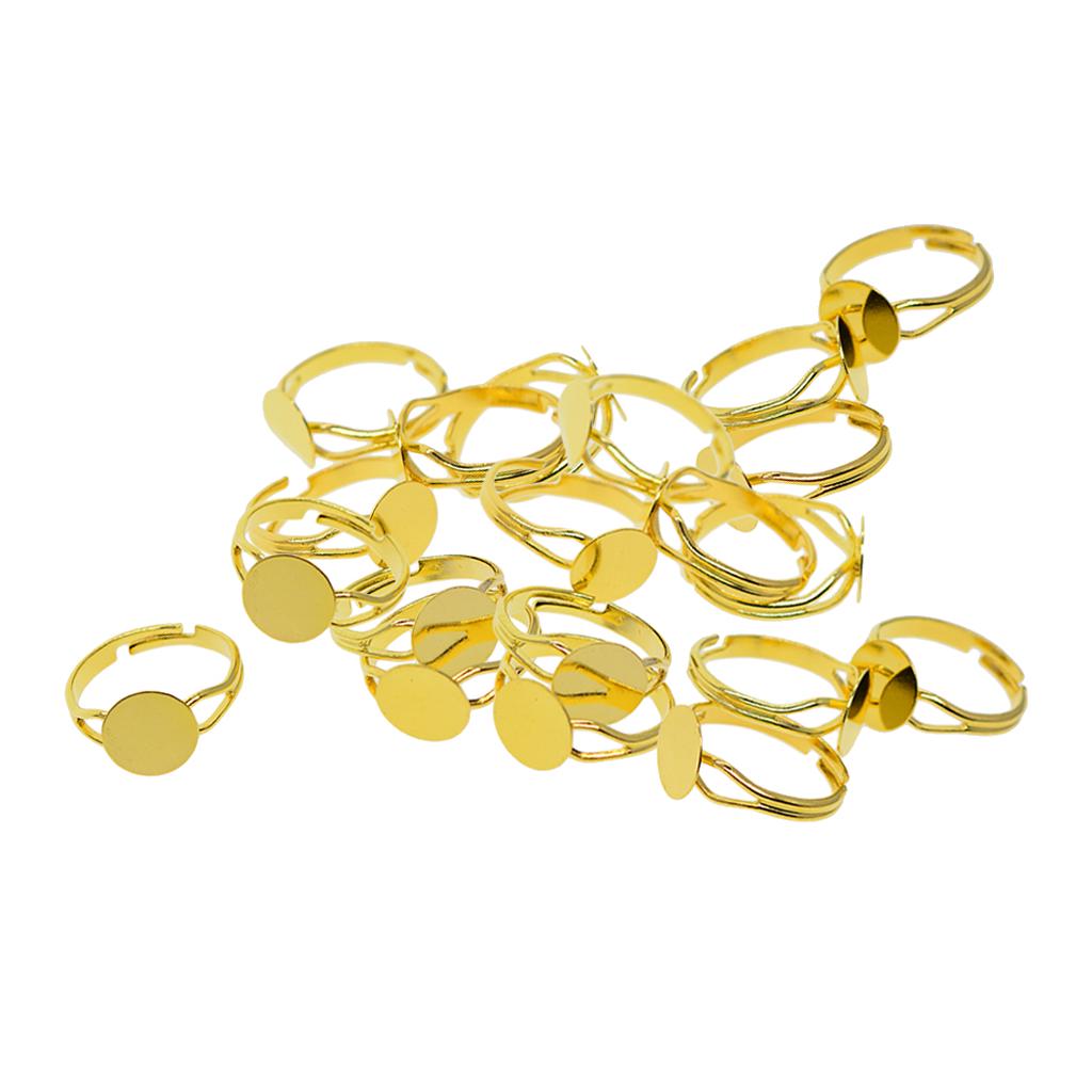 Buy 20x Adjustable Round Plate Ring Bases Bronze at affordable prices ...