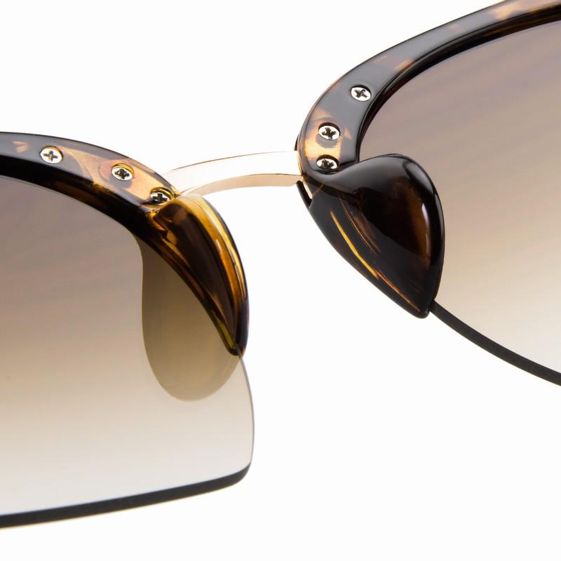 Buy Newest Semi-Rimless Sunglasses Women Brand Designer Clear Lens Sun ...