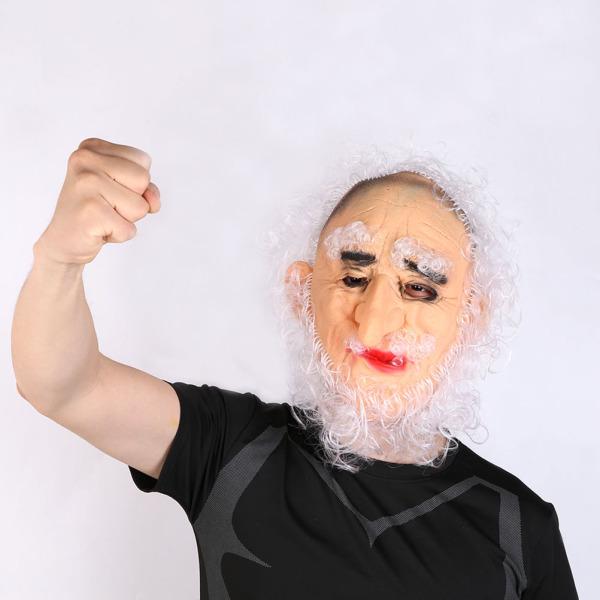 Buy 1pc Old Man Shape Mask Realistic Ghastful Horrible Party Props ...