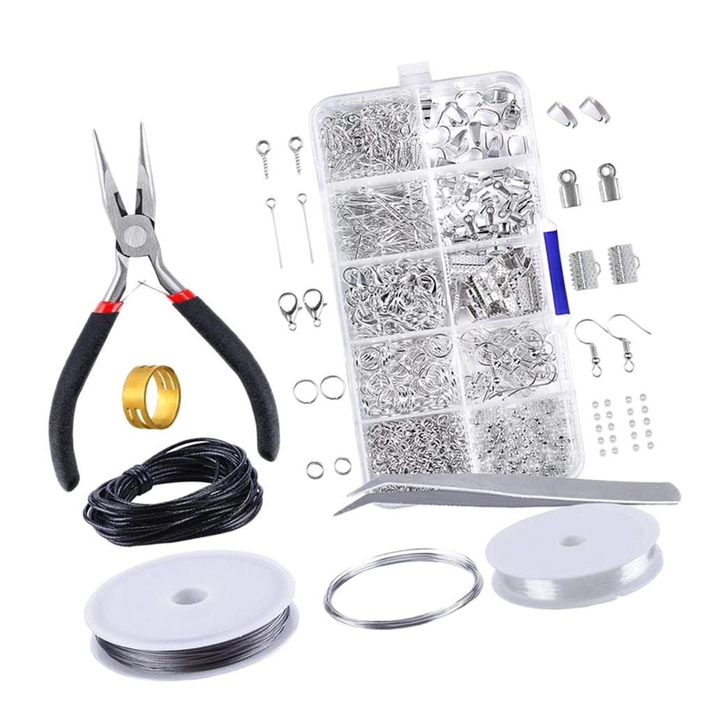 Buy 10 Grids Jewelry Making Set Tool Findings Starter Plier Beading ...