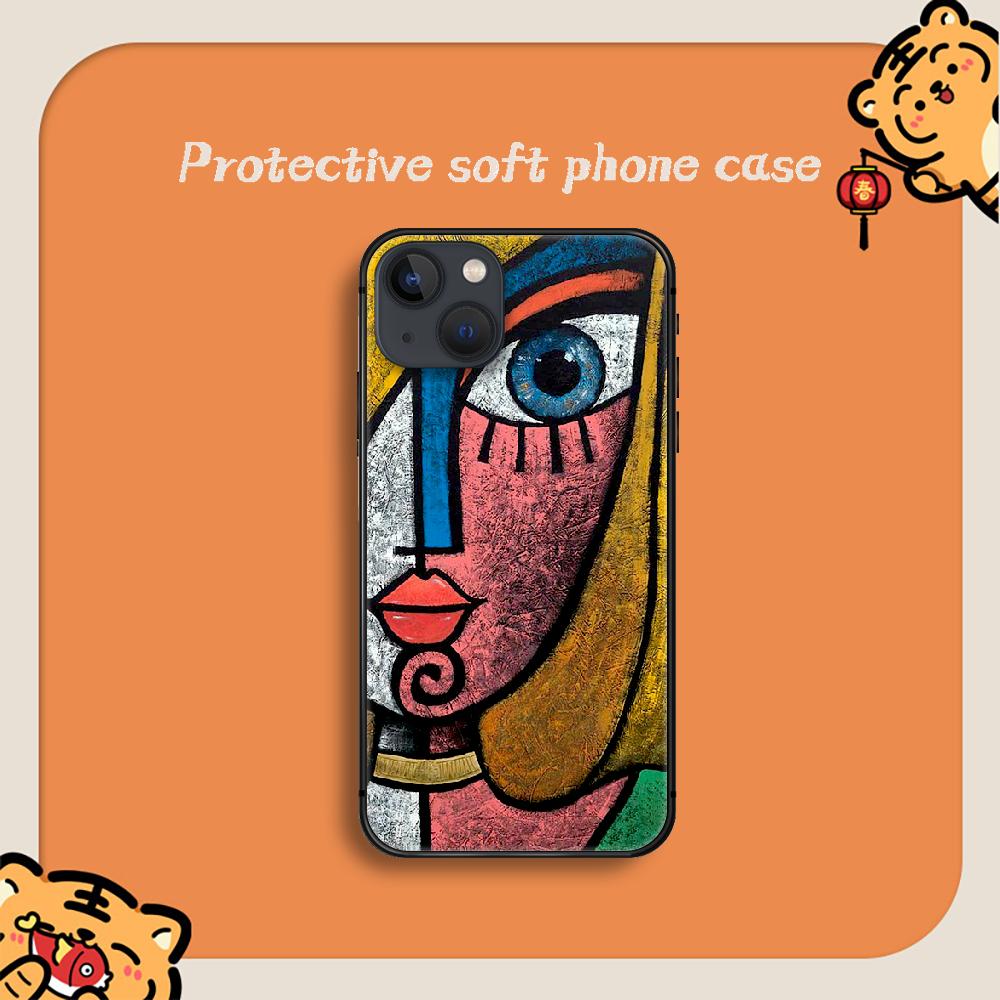 Buy Face Cubism Abstract Art Soft Phone Case For Iphone Xiaomi Mi ...
