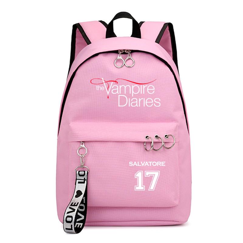 Buy Teenager Boys Girls School Bag The Vampire Diaries Backpack Laptop ...