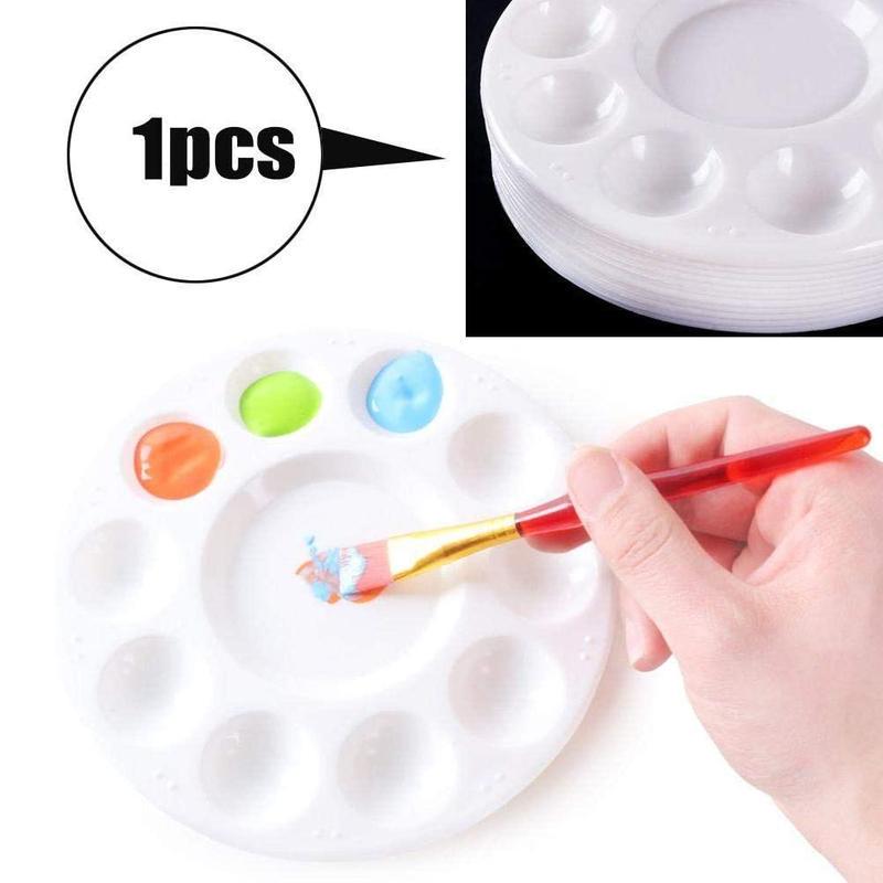 Buy Art Paint Plastic Drawing Tray Color Palette Oil Watercolour White ...